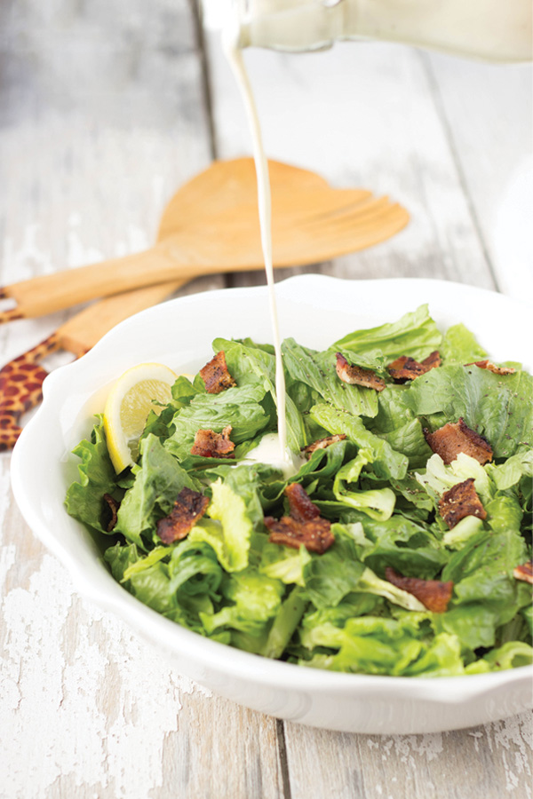 Gluten-Free and Dairy-Free Caesar Salad with Bacon