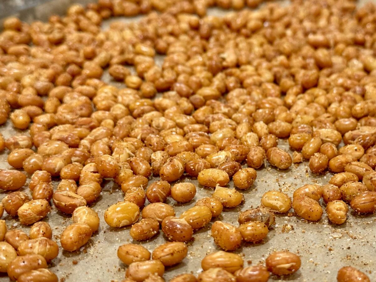 Crispy Sweet and Spicy Soy Nuts