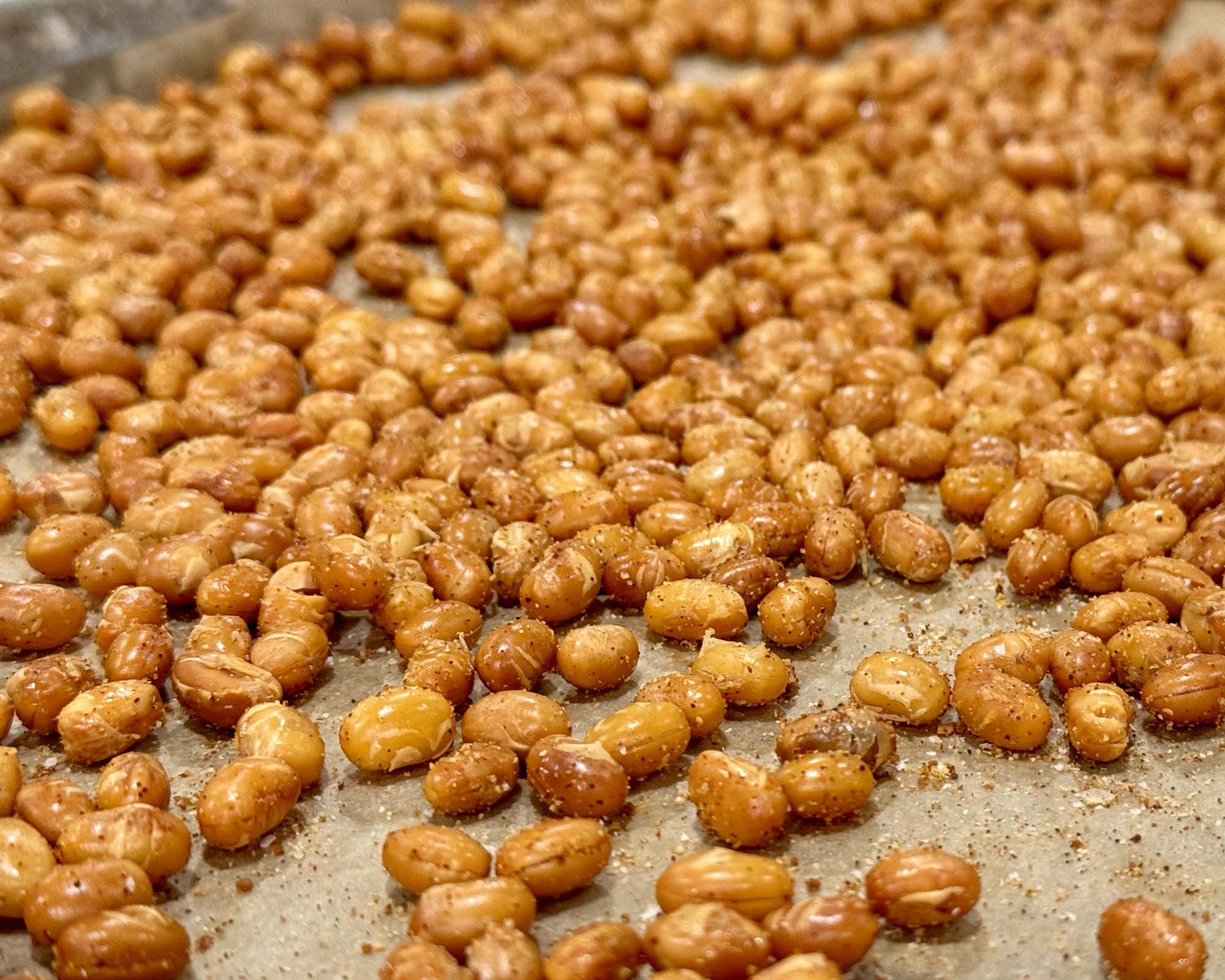 Crispy Sweet and Spicy Soy Nuts