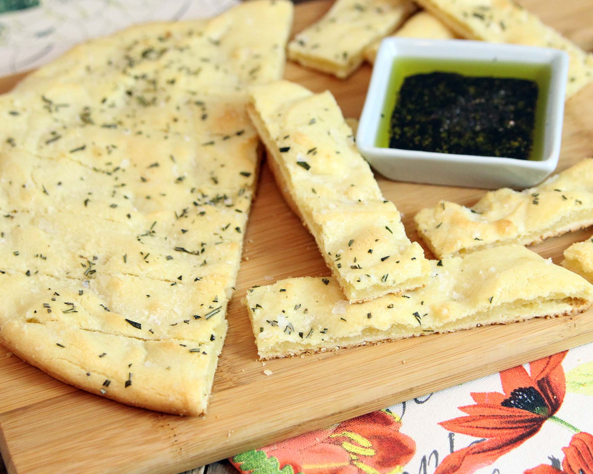 Gluten-Free Flat Bread and Dipping Sauce